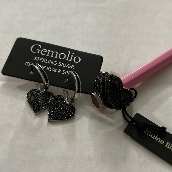 Gemolio | Jewelry | New Gemolio Sterling Silver Genuine Black Spinel ...